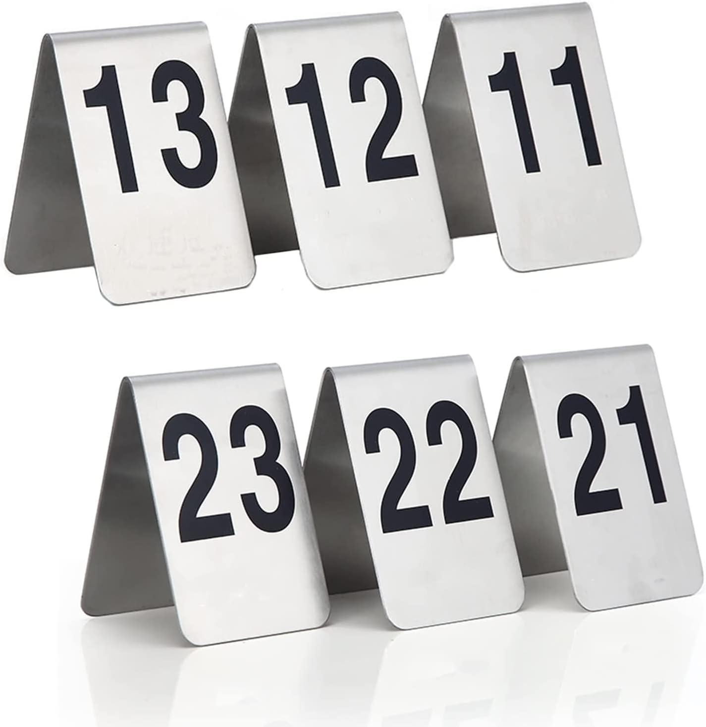Stainless Steel Table Signs Table Number Set - 6X7.5Cm/8X12Cm Table ...