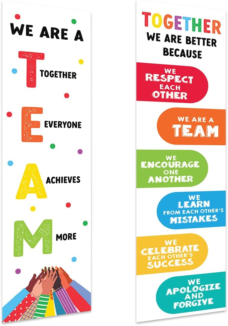 Amazon.com: Andaz Press 13"x48" Large Team Classroom Banner Poster Sign ...