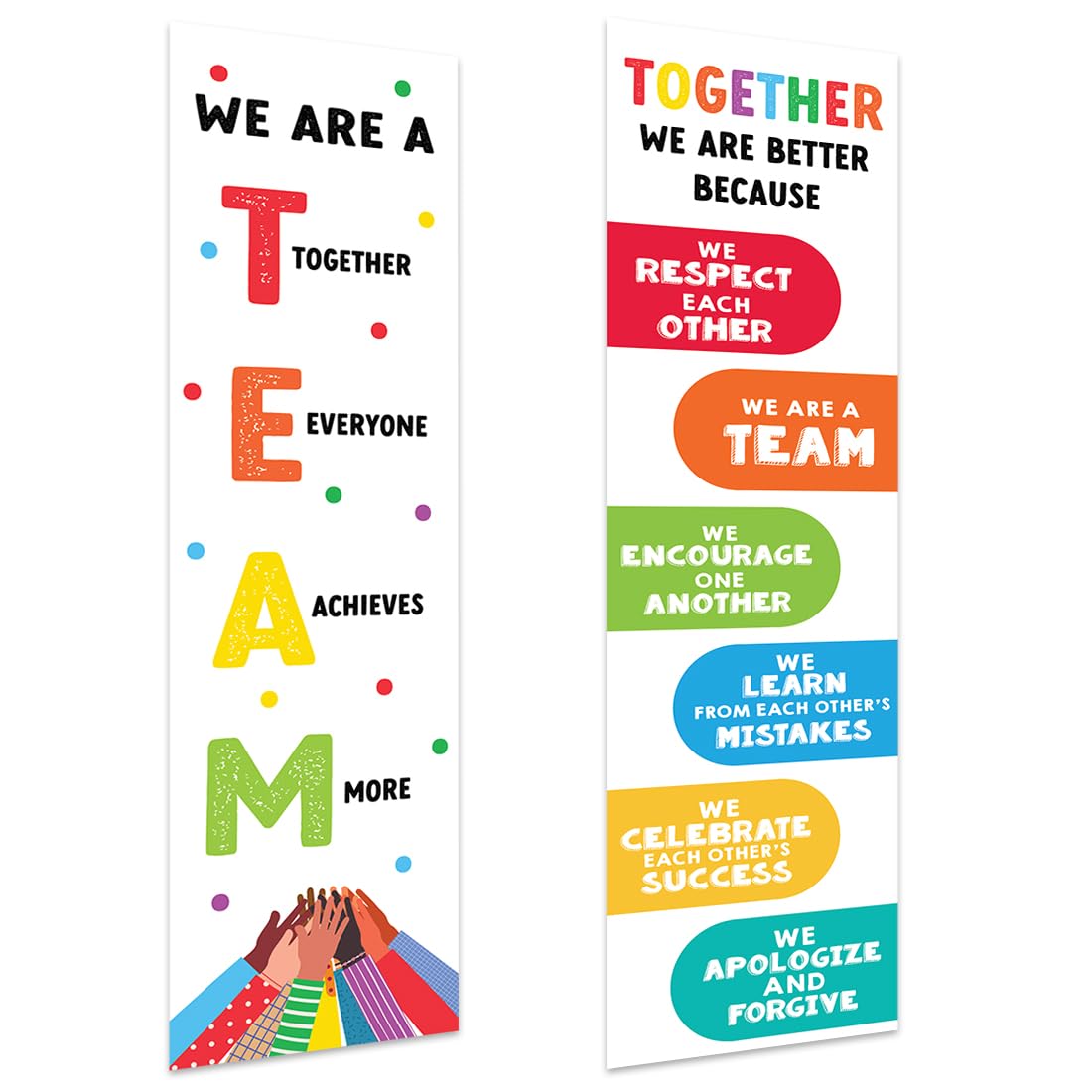 Amazon.com: Andaz Press 13"x48" Large Team Classroom Banner Poster Sign ...
