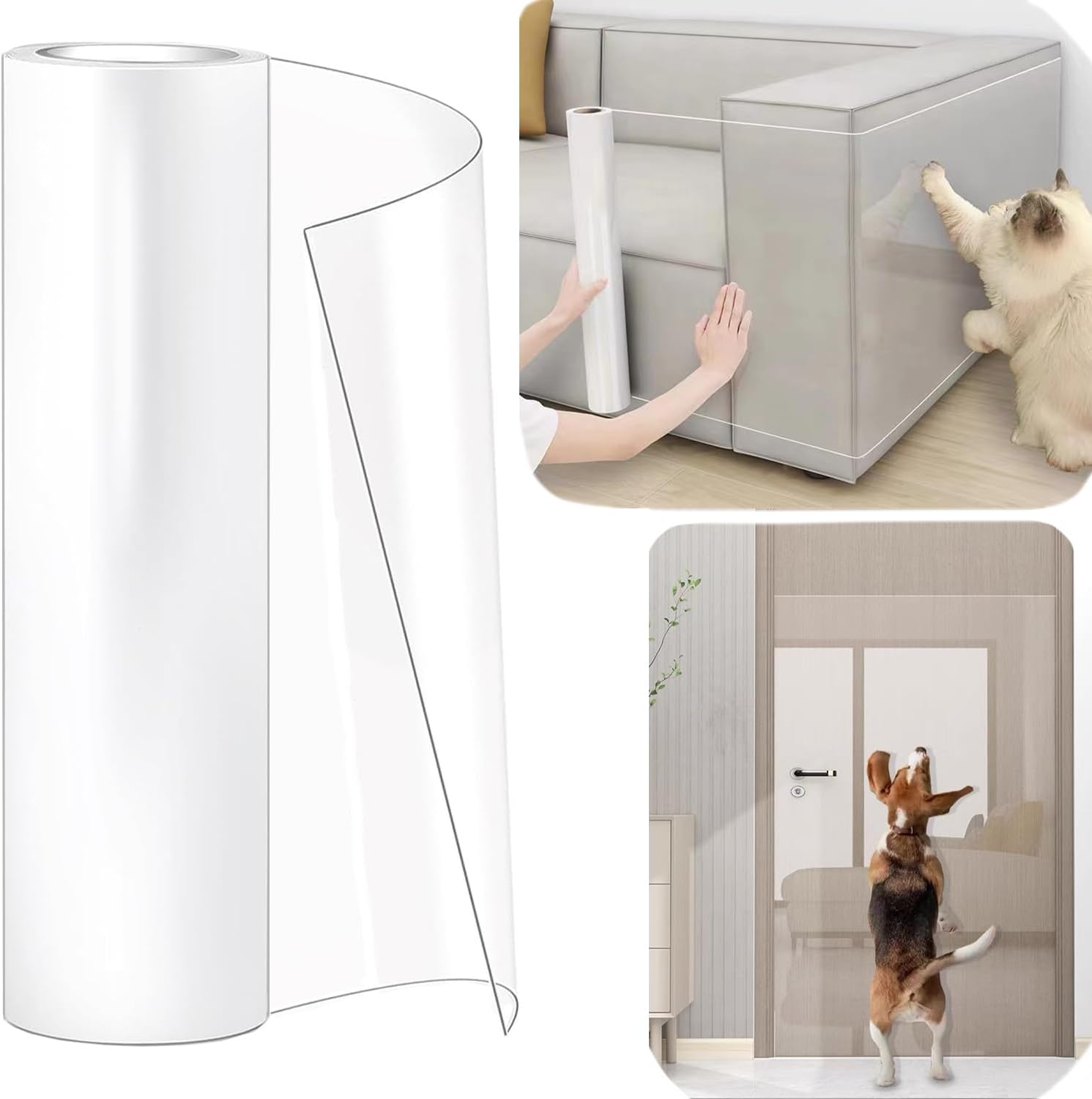 Cat Scratch Protector, Couch Protectors from Cat Scratching,11.8" x 196 ...