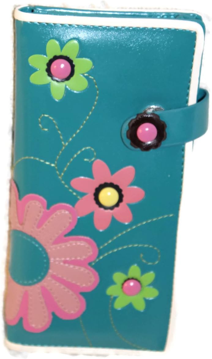 Amazon.com: Shagwear Flower Power Wallet Teal : Clothing, Shoes & Jewelry