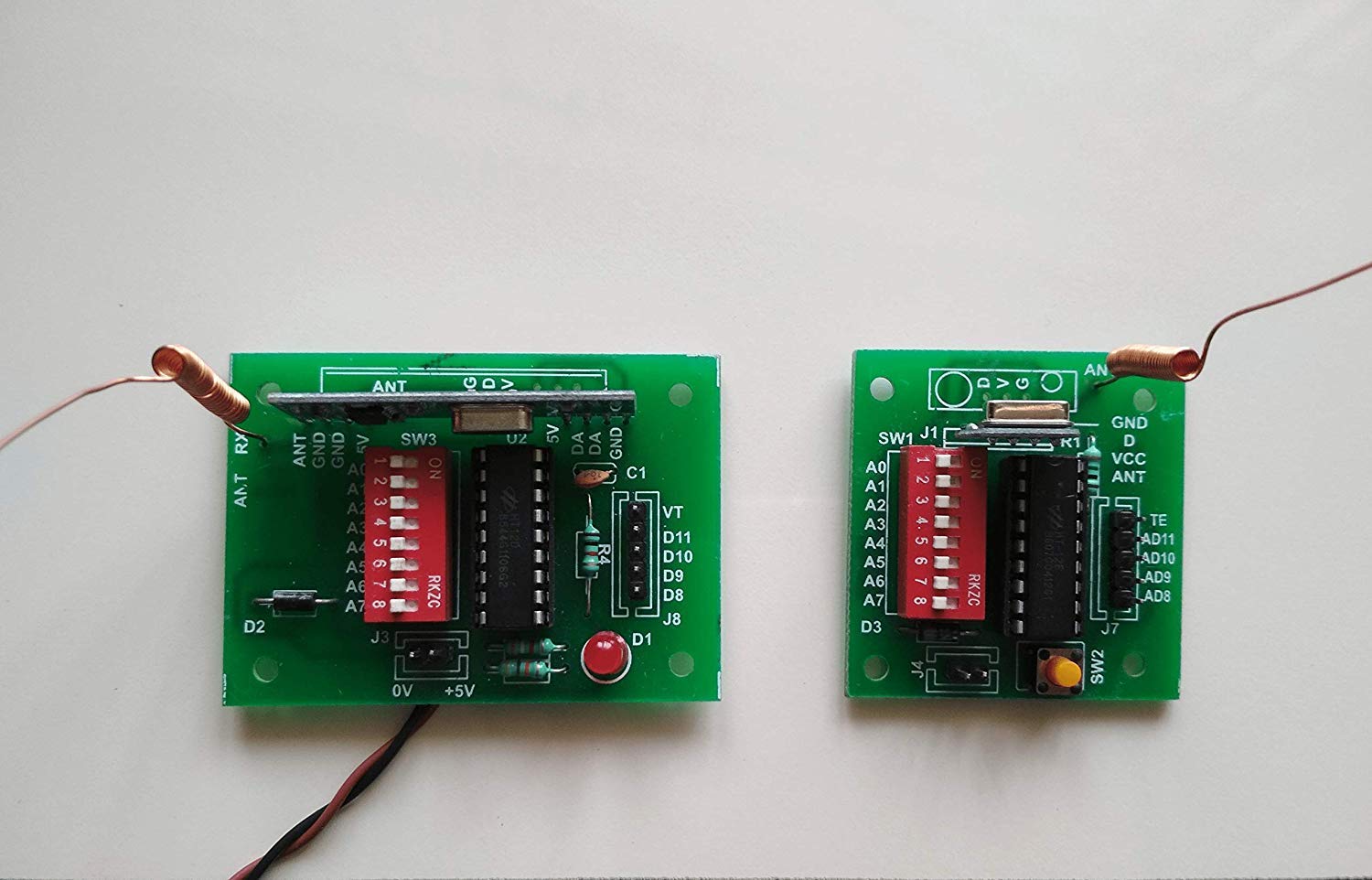 RF 433Mhz Transmitter and Receiver with Encoder and Decoder Boards ...