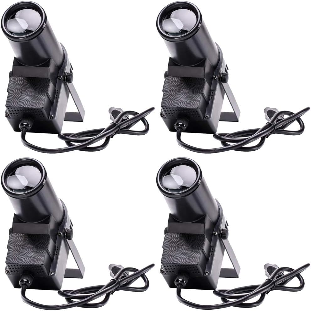 Amazon.com: U`King LED Beam Pinspot Light 10W RGBW Mini Stage Spotlight ...