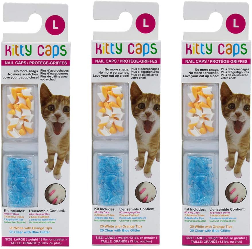 Amazon.com : Kitty Caps Nail Caps for Cats Safe, Stylish & Humane ...
