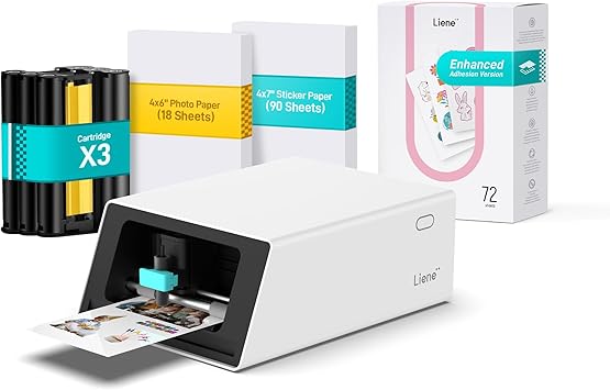 Amazon.com: Liene PixCut S1 Photo Sticker Printer Creator Plus Pack ...