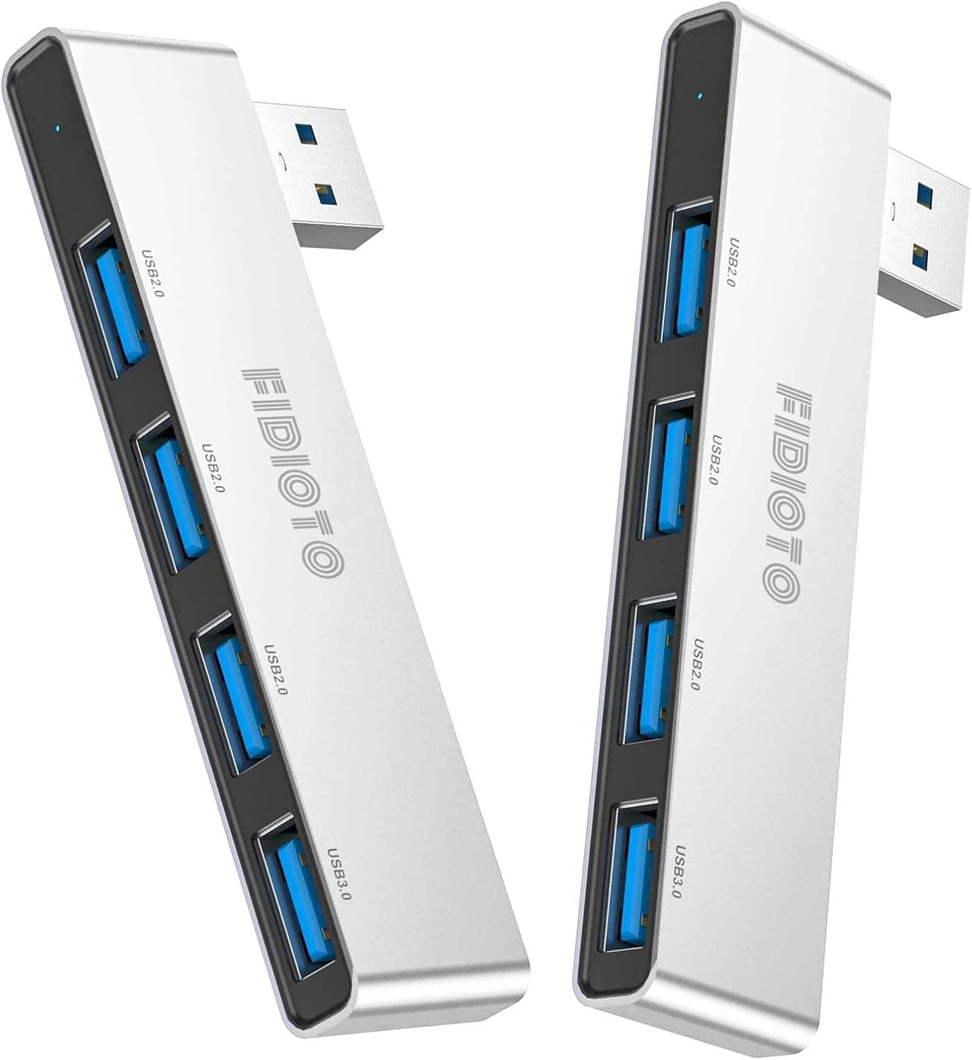 Amazon.com: Slim USB Hub 2Pack, Fidioto 4 Port USB Adapter(1 * 3.0 Hub ...