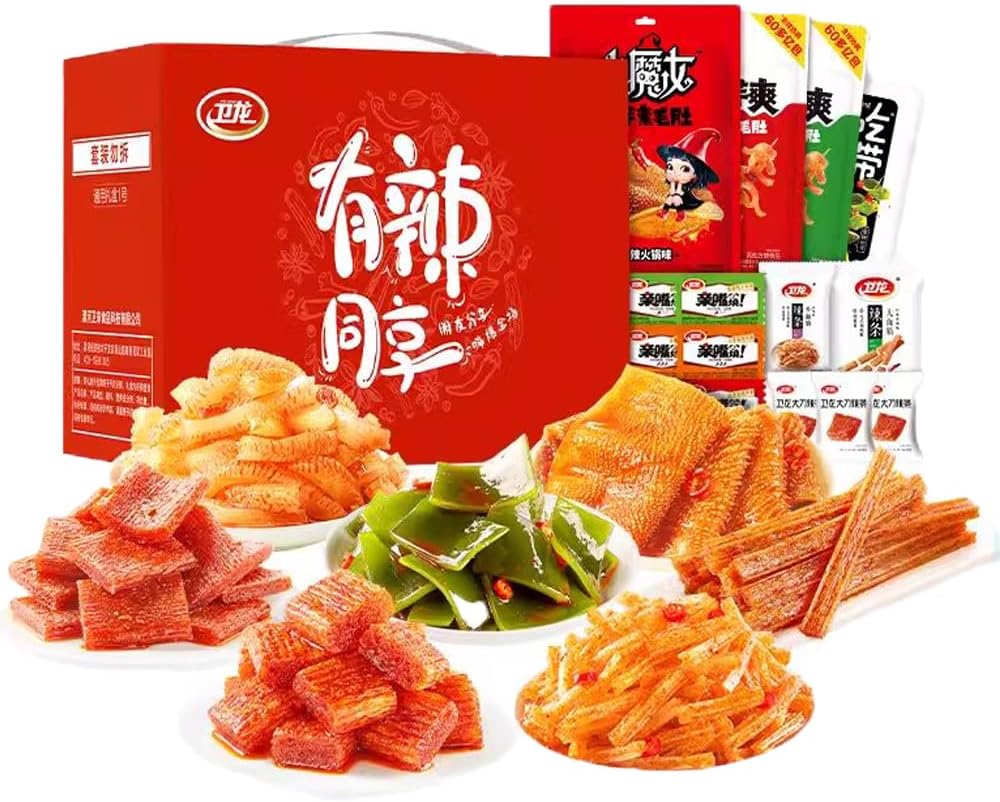 Amazon.com : WeiLong Konjac Snack, Spicy Hot Strips, Spicy Snacks ...