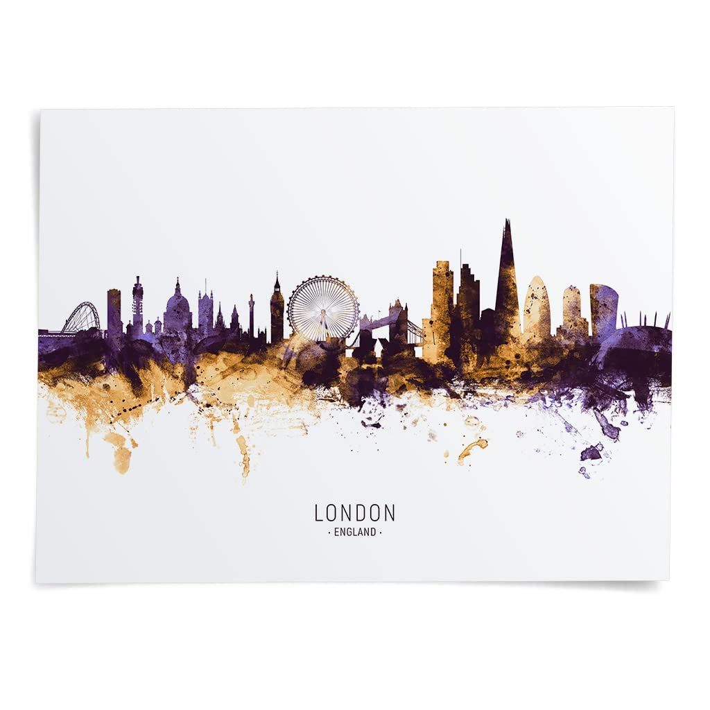London England United Kingdom Skyline (A4 poster) -11718 : Amazon.co.uk ...