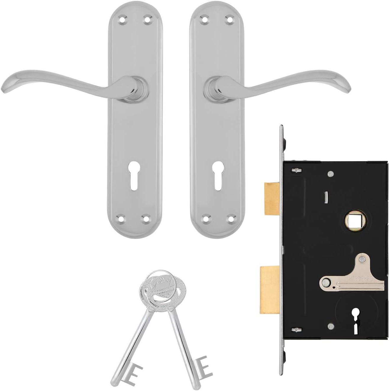 Godrej Locking Solutions and Systems Venus 6 Levers Brass Door Handle ...
