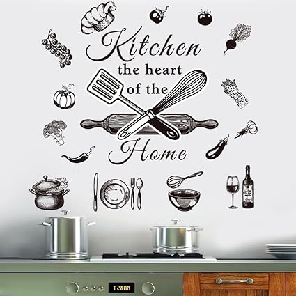 Amazon.com: Wall Stickers Kitchen Quotes Wall Decals Wall Art Decals ...