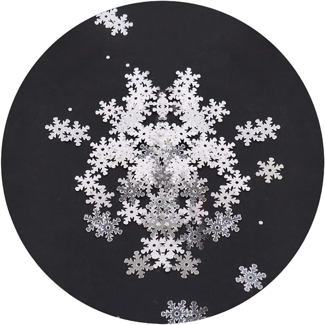 Amazon.com: ECYC Ltd 0.35oz 7mm Shimmer Snowflakes Sequins, Glitter ...