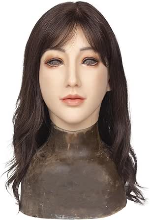 Amazon.com: SVBEEFAR Silicone Female Mask Alice Realistic Silicone Head ...