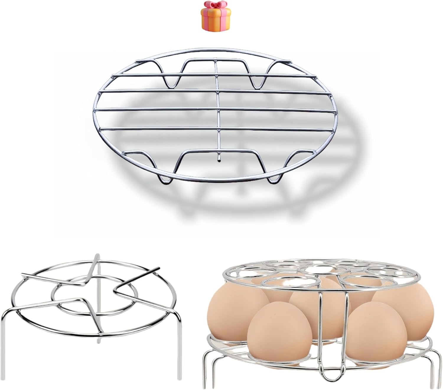 Amazon.com: OURJIA Konrisa Stainless Steel Steam Rack for Instant Pot ...