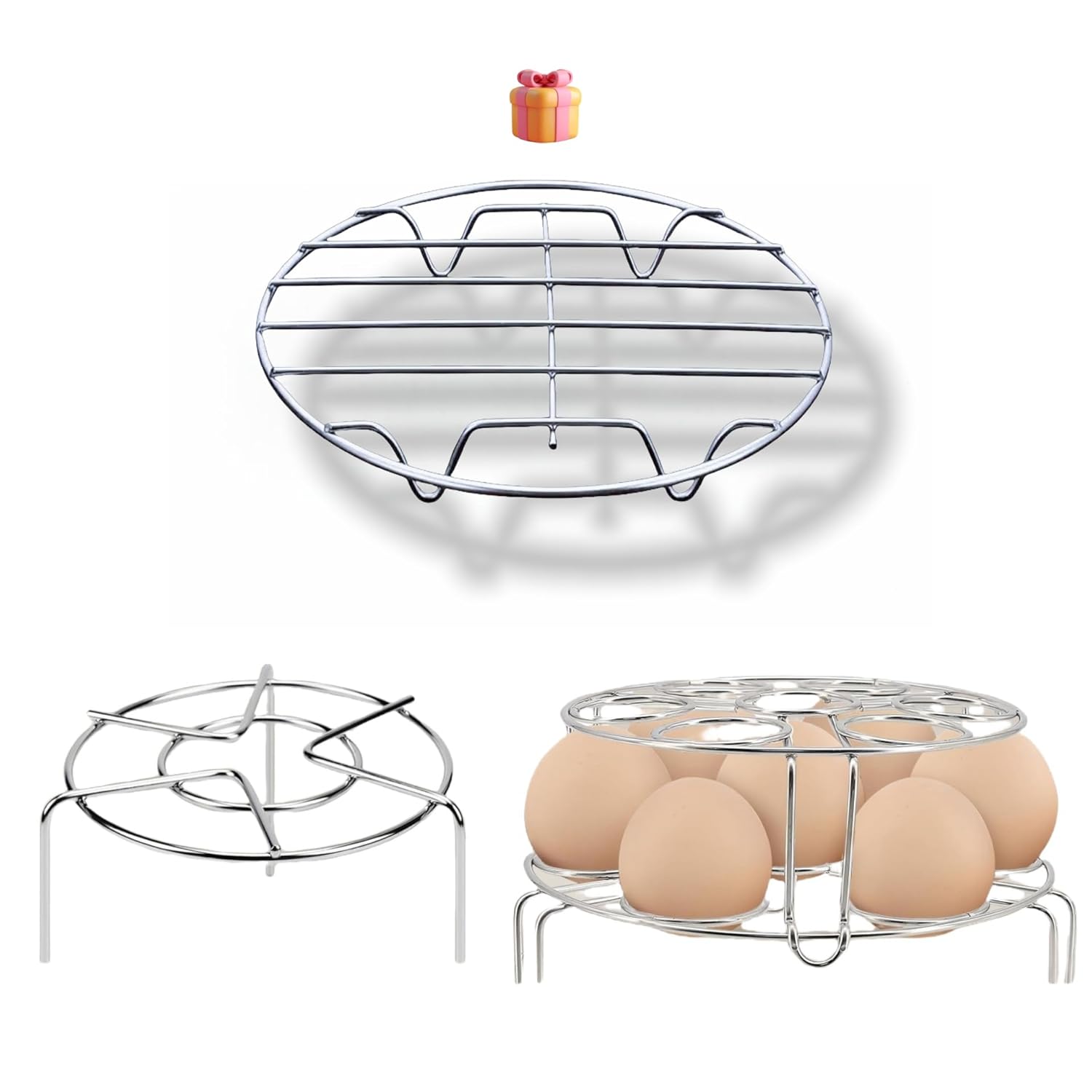 304 Stainless Steel Steam Rack for Instant Pot Cooking Trivet Rack ...