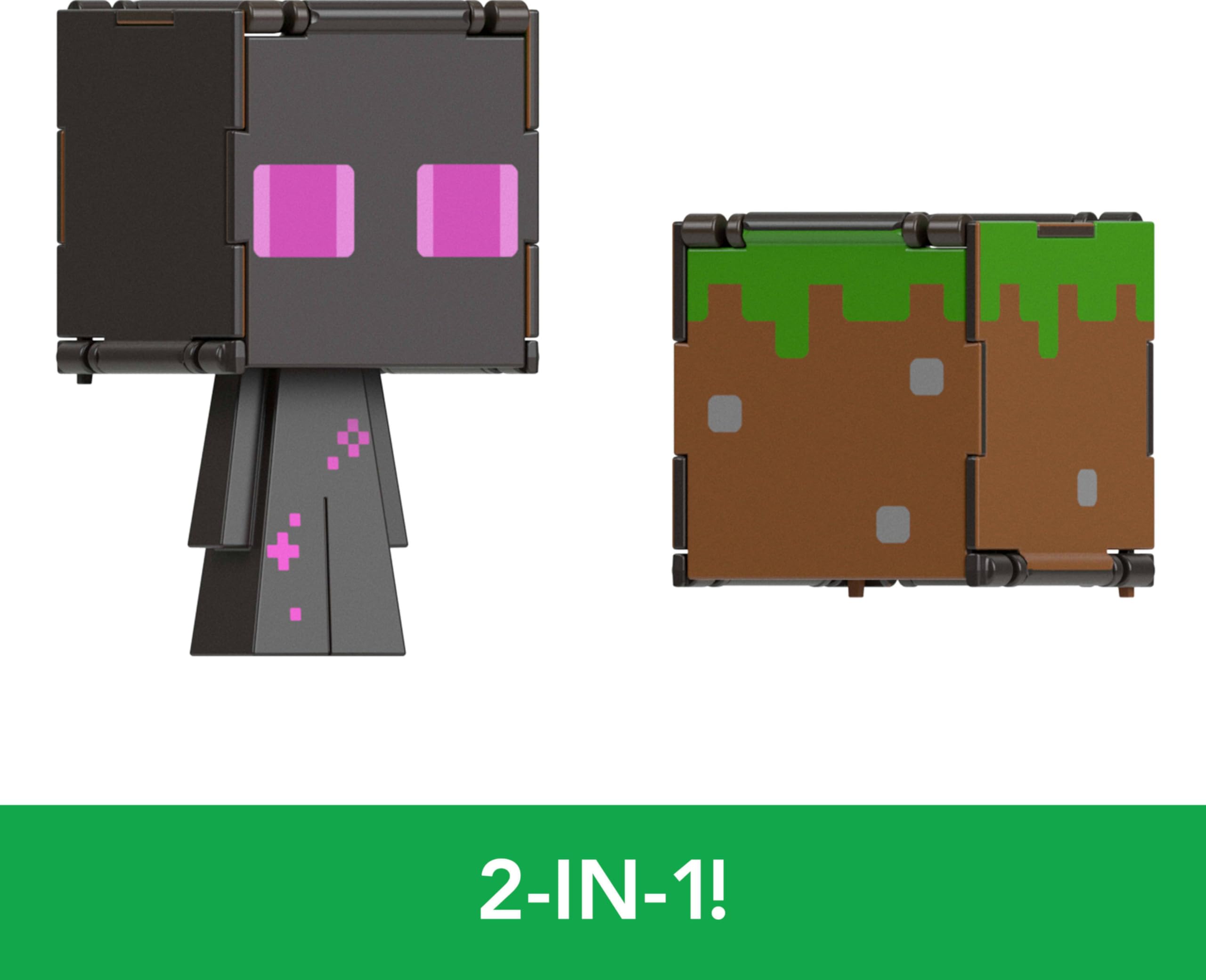 Mattel Minecraft Flippin Figs Figures Collection with 2-in-1 Fidget ...