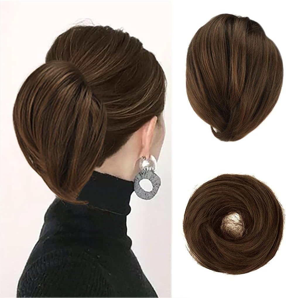BARSDAR Chignon Queue de Cheval Extension, Postiche Synthétique Droite ...