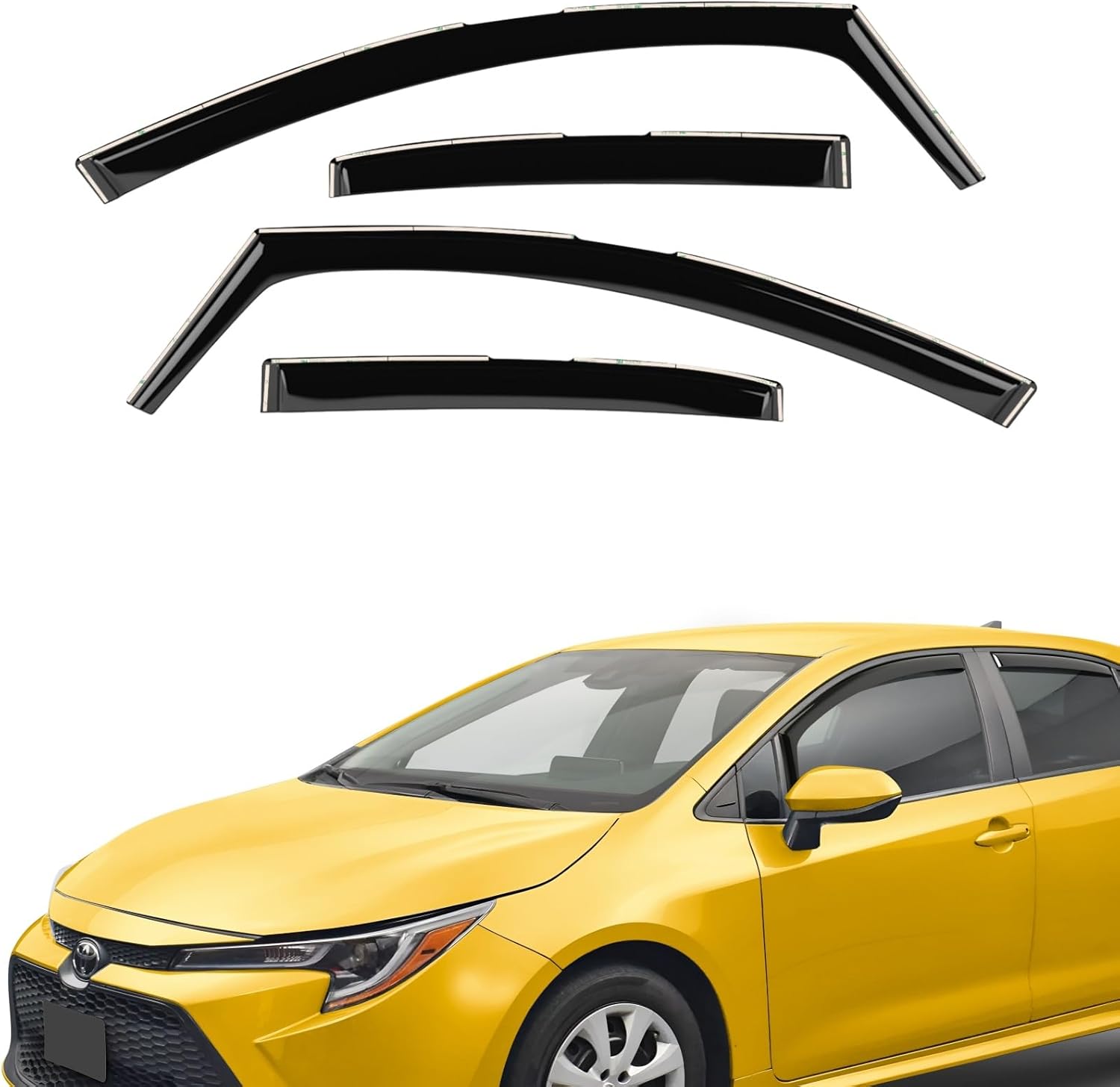 AEROGUYS in-Channel Window Deflectors Extra Durable Window Visors Rain ...