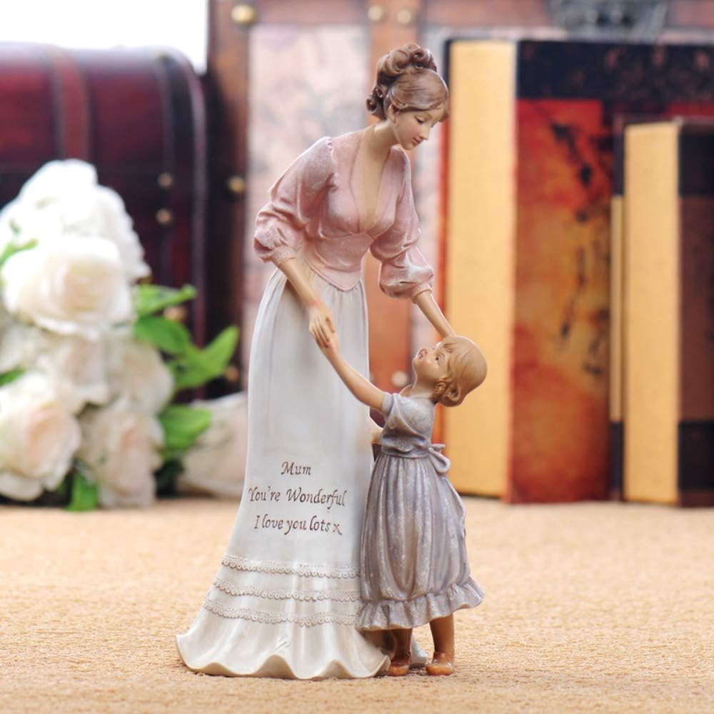 Amazon.com: TapTheDecor Mother and Daughter Figurine, Handmade Resin ...