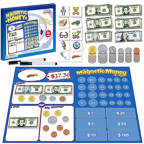 Snapklik.com : 60 PCS Magnetic Money For Kids For Learning, Math ...