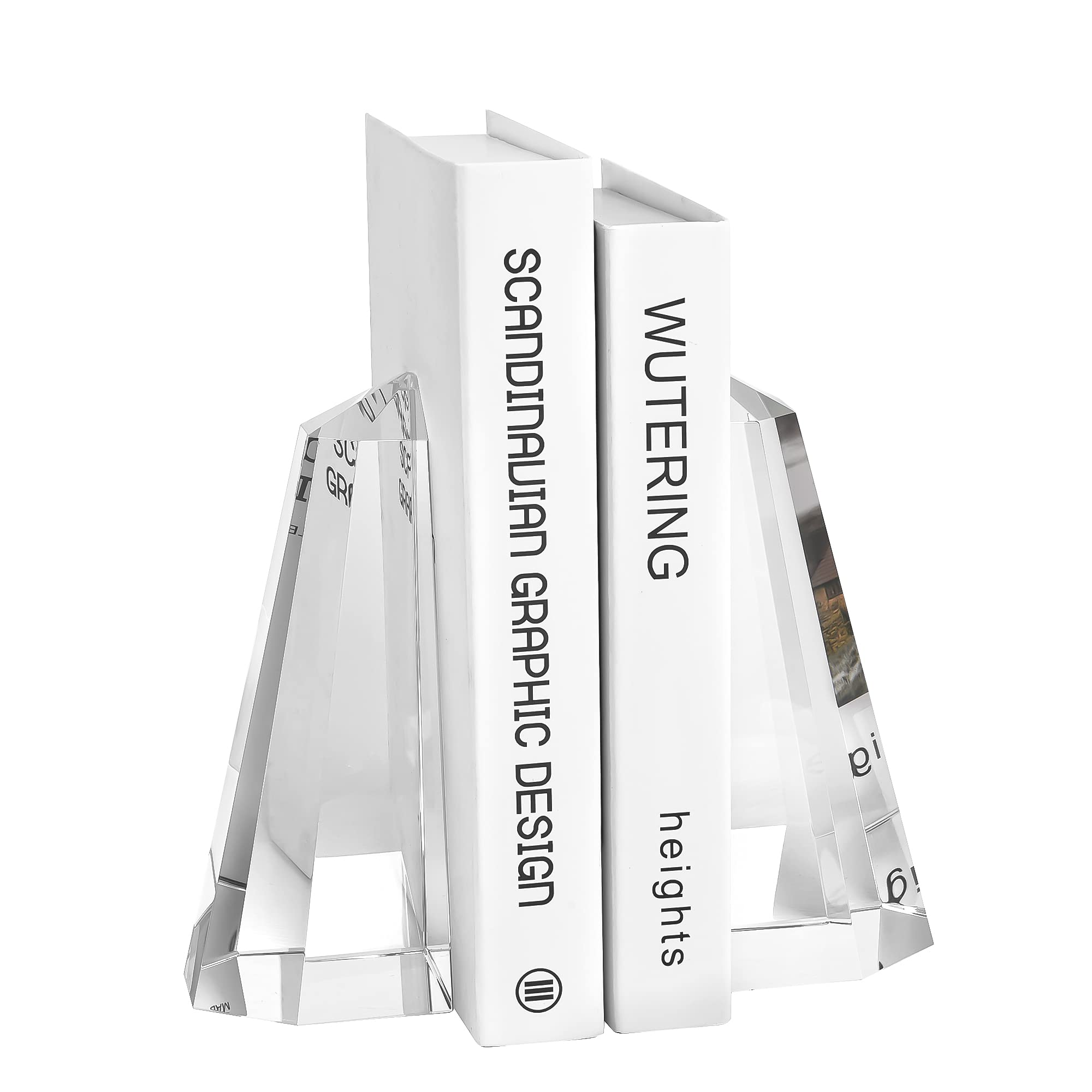 Snapklik.com : Kitcom Handmade Crystal Bookends Half-Obelisk Design