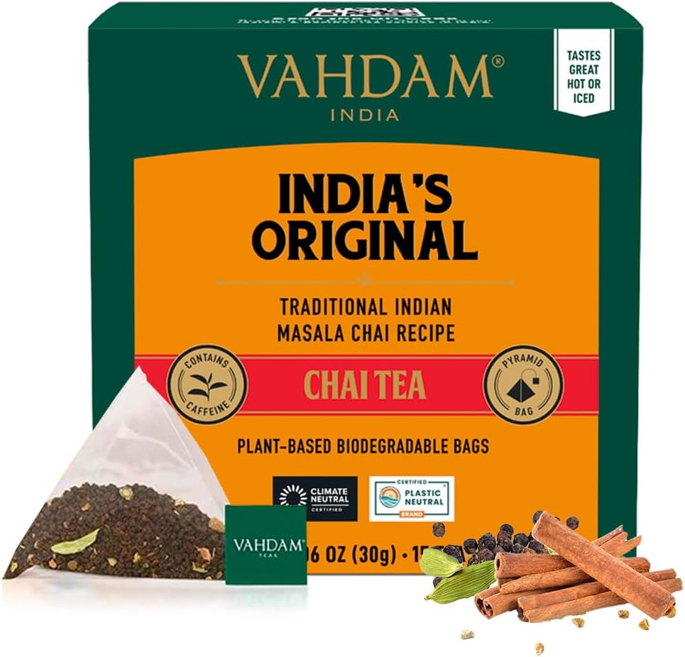 Amazon.com : VAHDAM, India's Original Masala Chai Tea Bags (15 Count ...