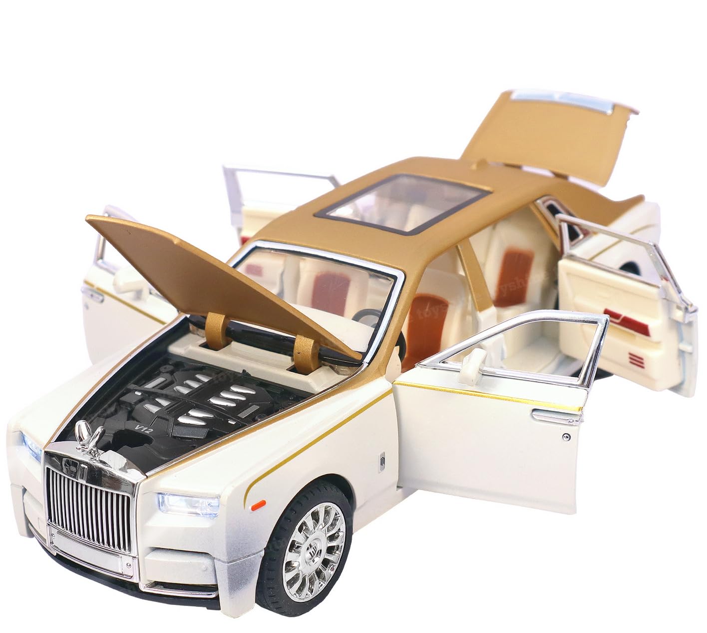 Toyshine 1:24 Scale Rolls-Royce Alloy Car Metal Die Cast, Opening Doors ...