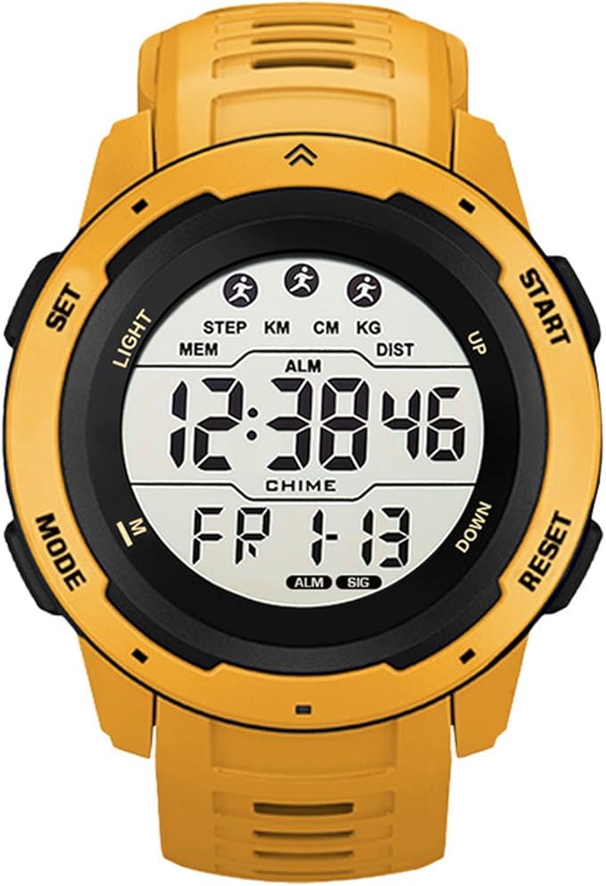 Mens Digital Sports Watch - Digital Electronic 50m Waterproof Outdoor ...