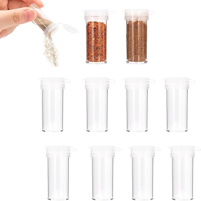YILANJIN Salt and Pepper Sets, 10 PCS Seasoning Jar Bottles Containers ...