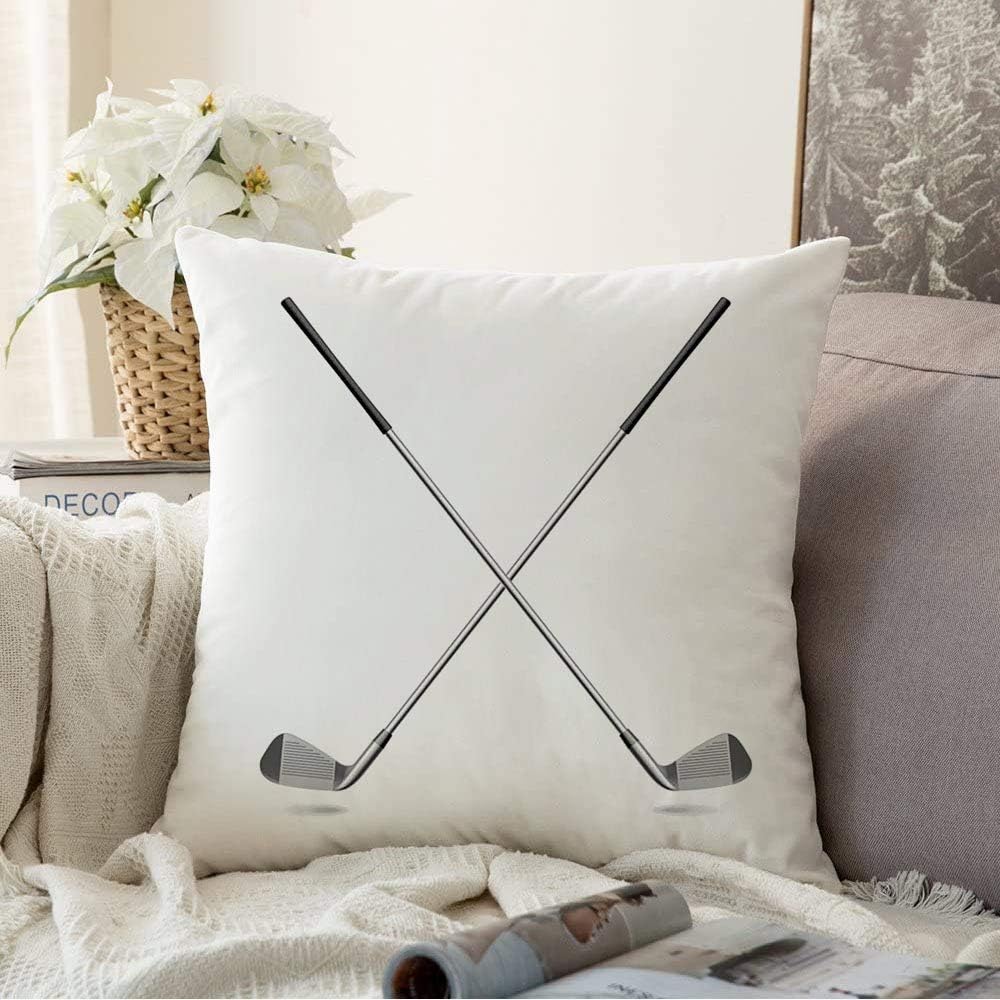Amazon.com: Pillow Cover Golf Clubs Symbol Shot Equipment Old On ...