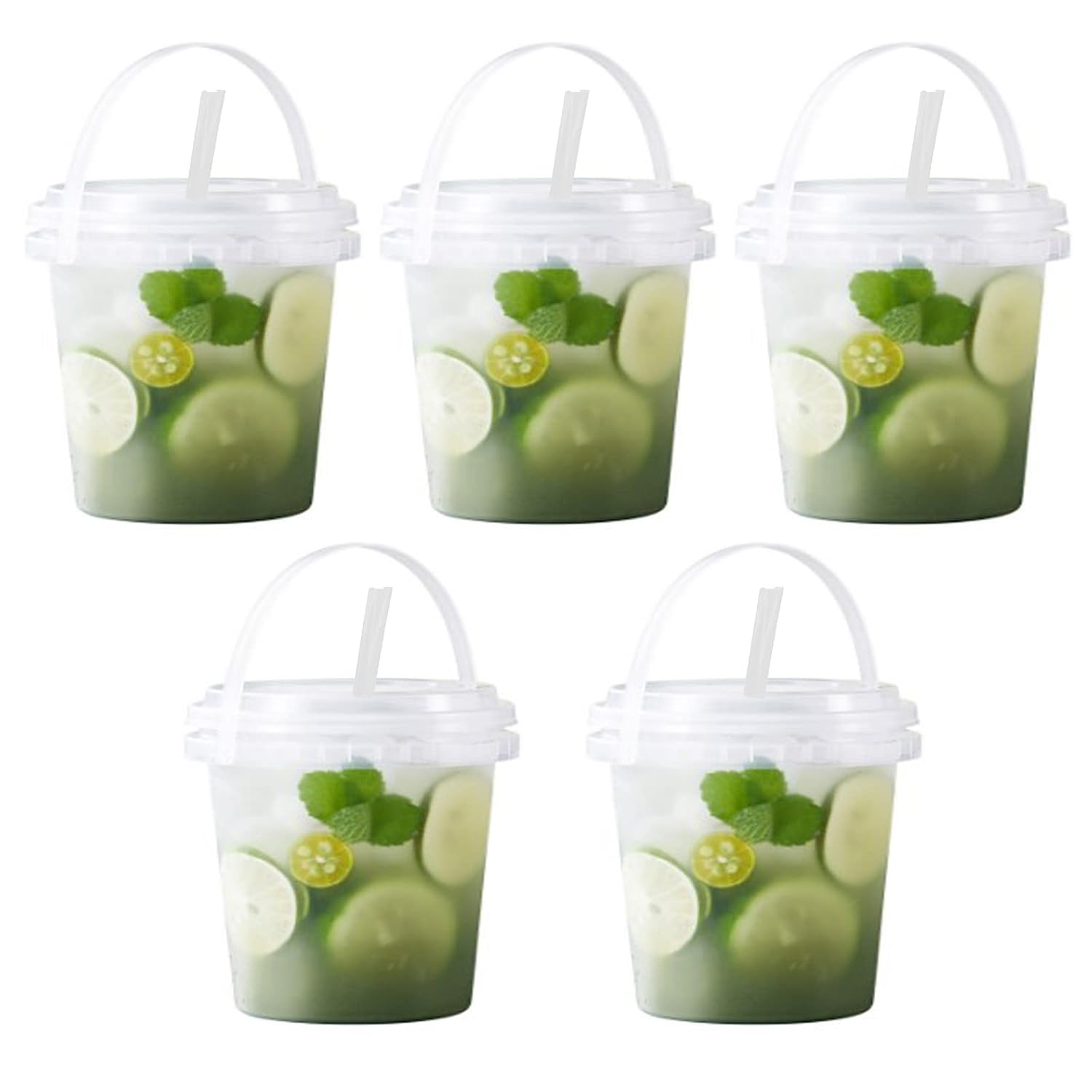 Amazon.com: Plastic Cocktail Buckets for Drinks,5pcs 1L Drink Buckets ...