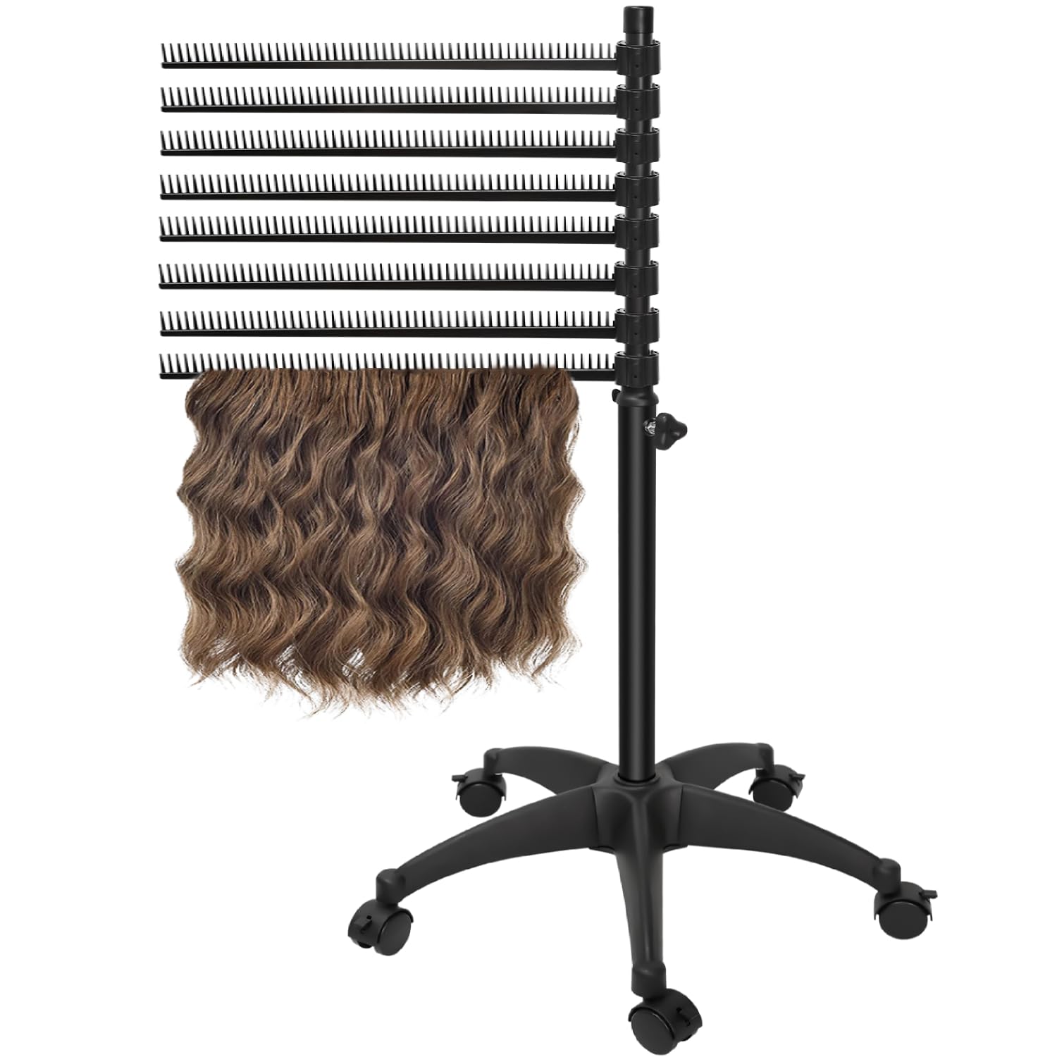 Amazon.com : Braiding Hair Rack Height Adjustable, Hair Rack on Wheels ...