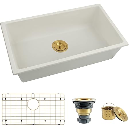 Rohl UM3018WH Shaws Classic 30-Inch Single Bowl Modern Undermount ...
