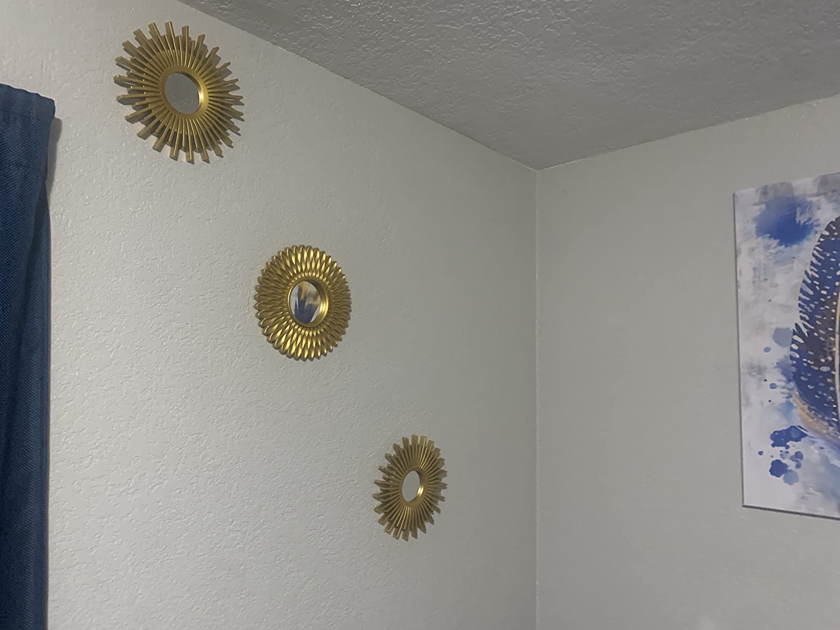 $3/mo - Finance Wall Mirrors Pack of 3 - BONNYCO | Gold Vintage Mirrors ...