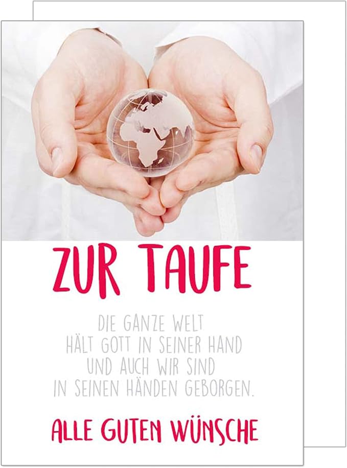 Edition Seidel Premium Glückwunschkarte zur Taufe mit Umschlag ...