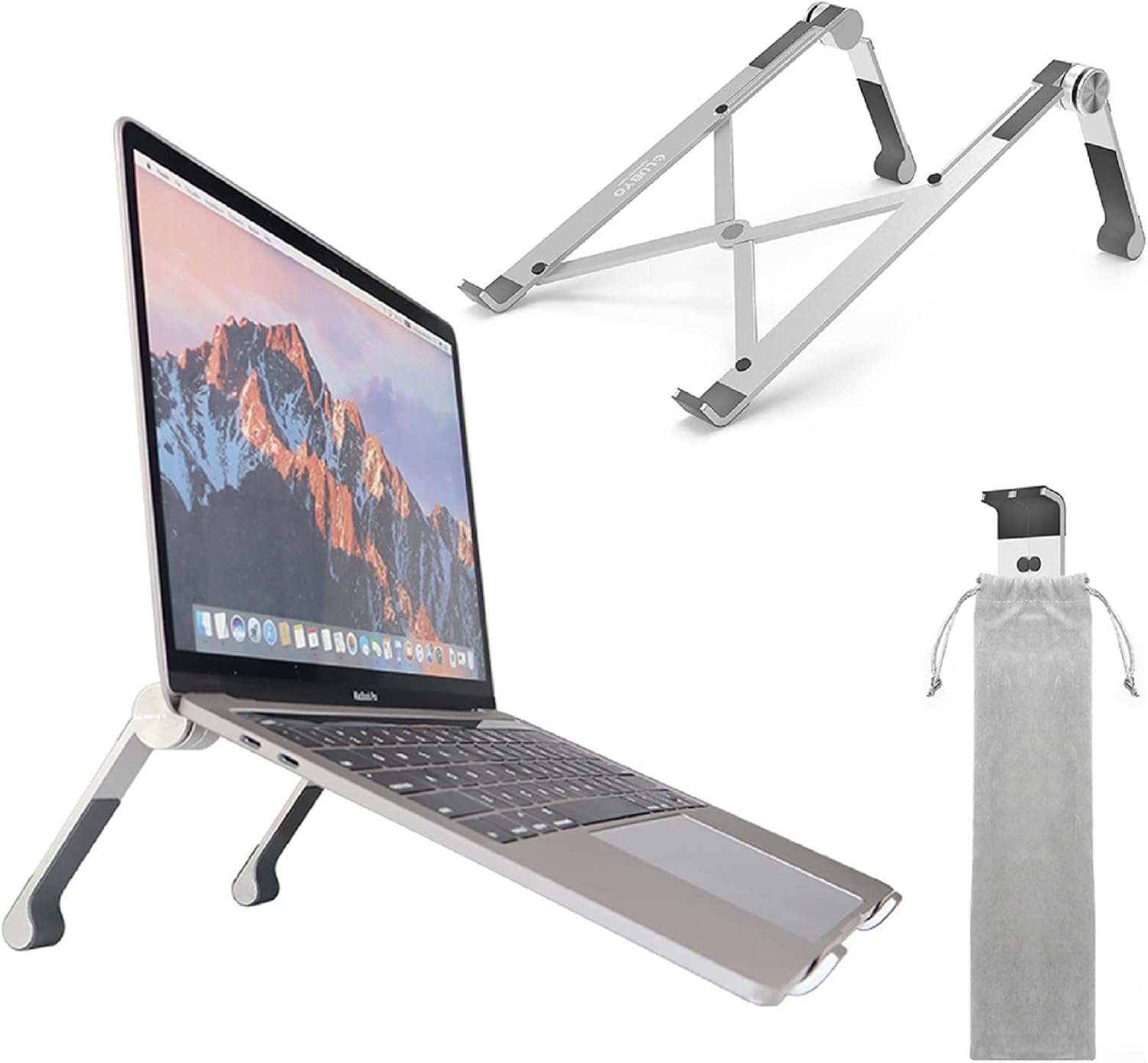 Amazon.com: CLUBYO Laptop Stand for Desk, Ergonomic Adjustable Computer ...