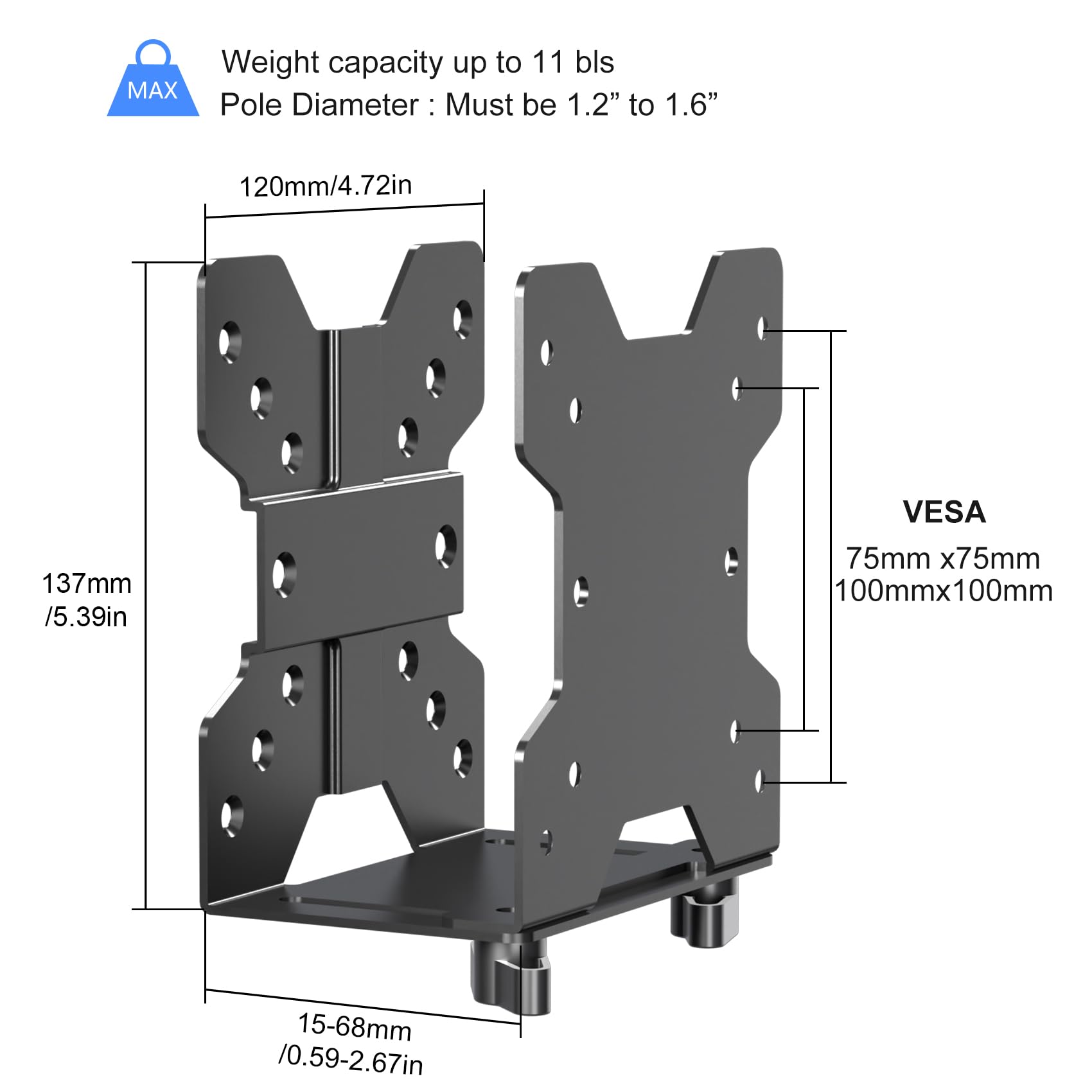 Snapklik.com : Suptek Thin Client Mount Bracket Adjustable Mini PC ...