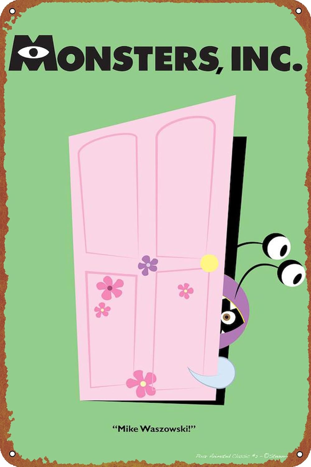 Amazon.com : Monsters, Inc. Metal Tin Sign Garage Sign Wall Decoration ...