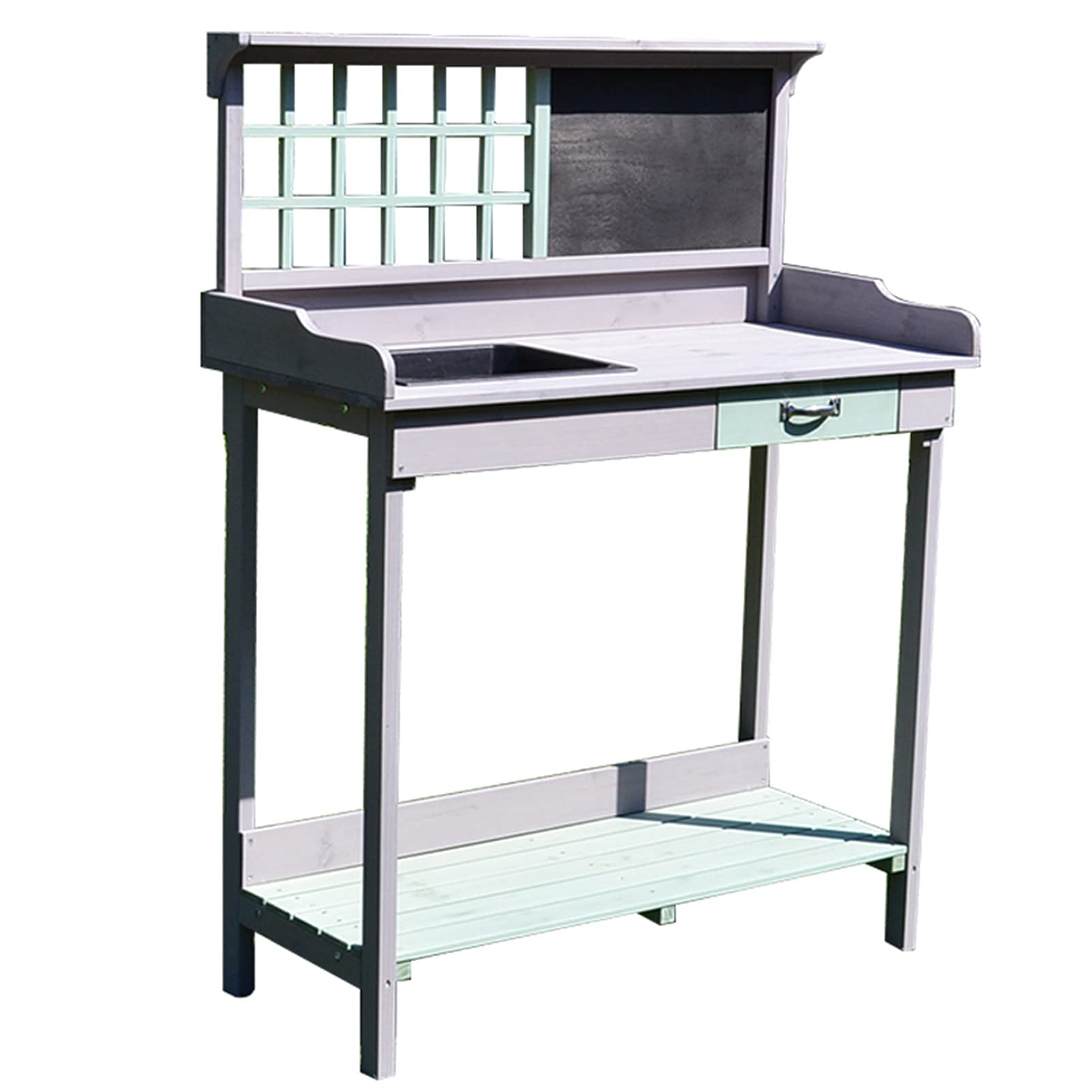 Buy Outdoor Potting Benches Gardening workstation Table, Garden cabinet ...