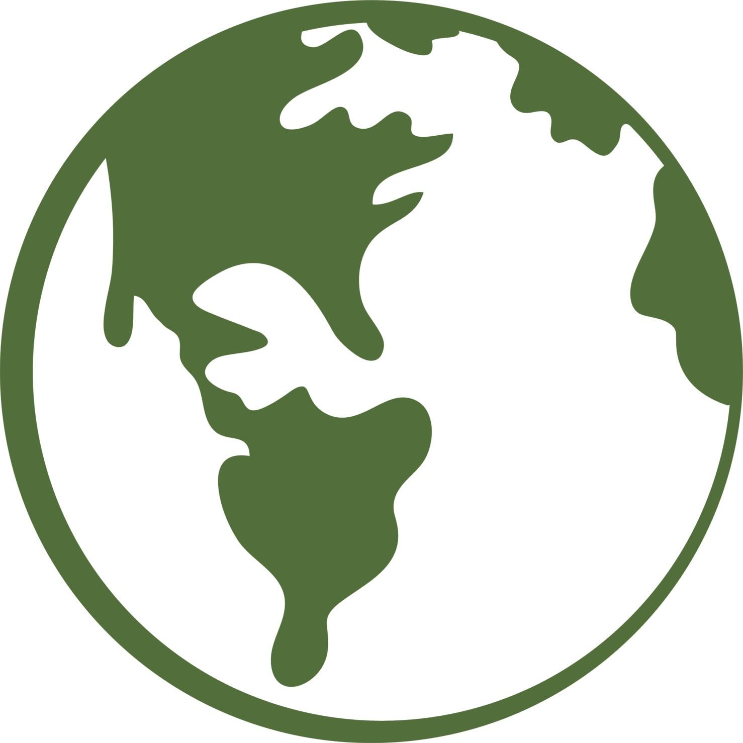 Amazon.com: Divine Designs Simple Earth World Globe Cartoon Vinyl Decal ...