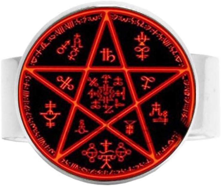 Hellsing Alucard Pentagram Adjustable Ring,Glass Hellsing Pentagram ...