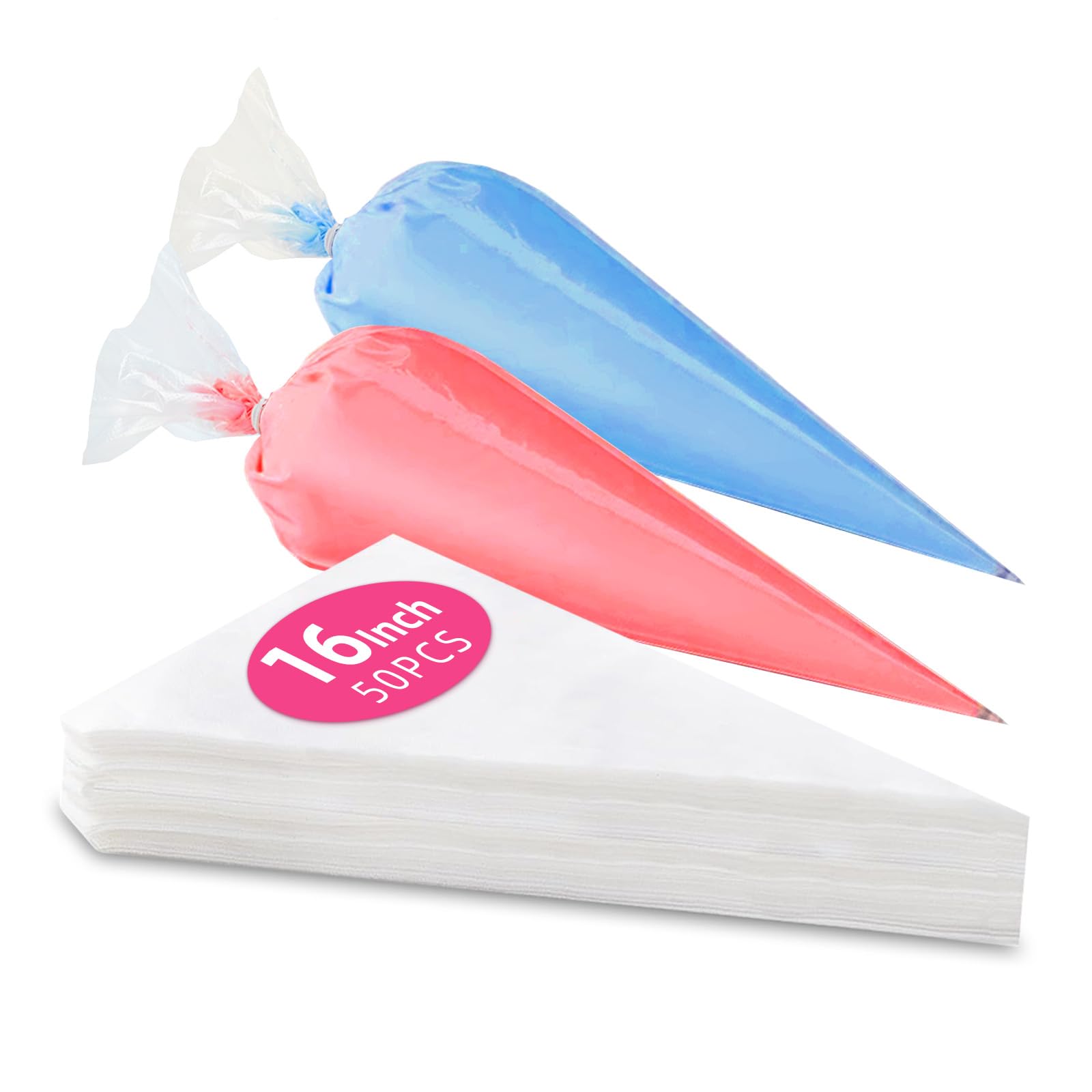 Amazon.com: 16 Inch Piping Bags Disposable, 50 Pcs Large Pastry Bags ...