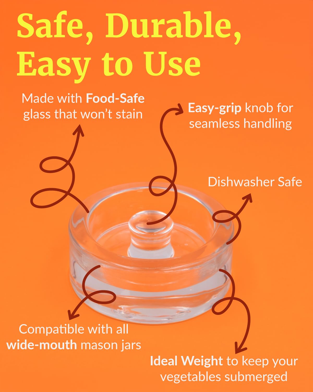 Snapklik.com : Fermentation Kit - Set Of 2 Glass Fermenting Weights And ...