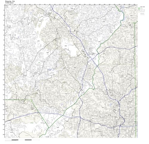 Smyrna, GA ZIP Code Map Laminated: Amazon.com: Office Products