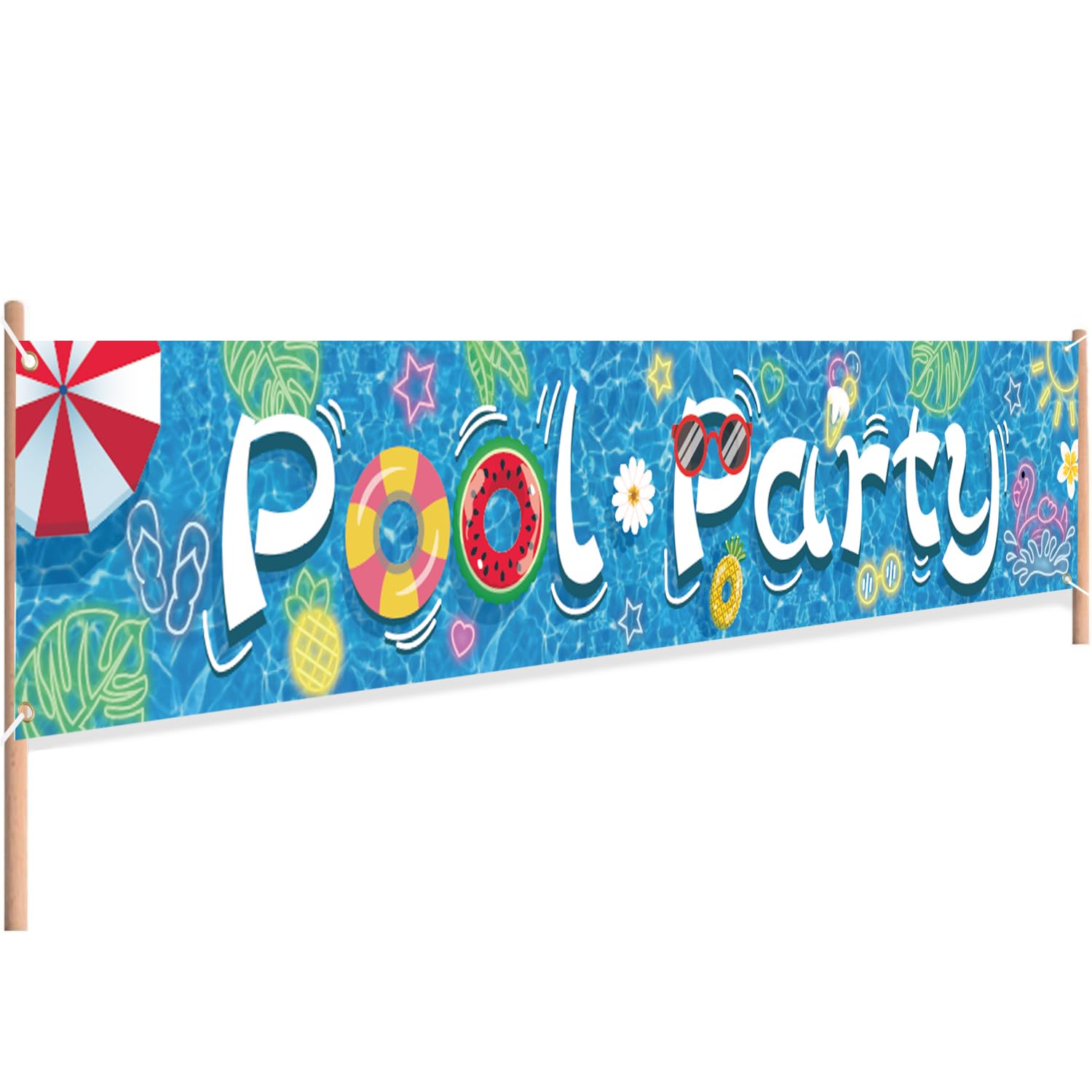 Amazon.com: Pool Party Banner Pool Party Decorations for Summer Party ...