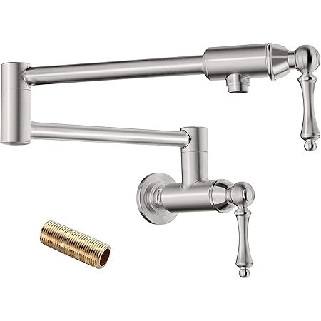 Delta Faucet Traditional Stainless Steel Pot Filler Faucet Brushed ...
