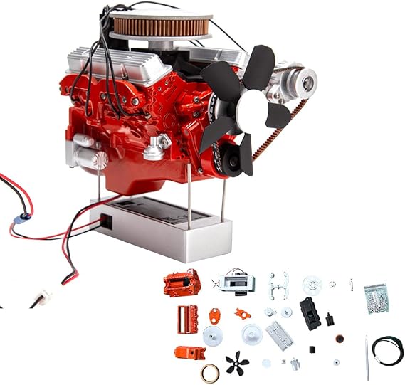 Amazon.com: Aetheria Mini V8 Engine Kit That Runs, 3D Printed Simulated ...