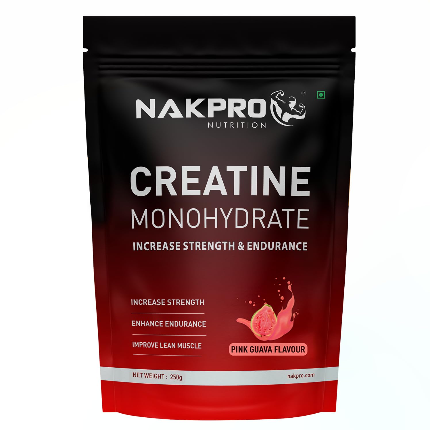 Nakpro Micronised Creatine Monohydrate 250g Powder Pink Guava 62 ...