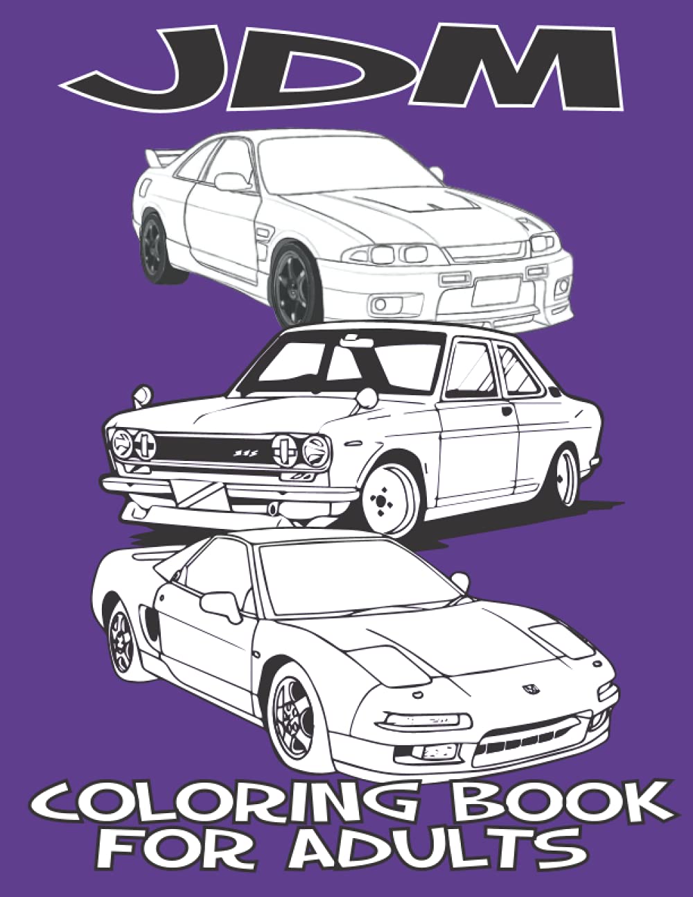 Buy JDM coloring book for adults: 30+ japanese cars coloring pages for ...