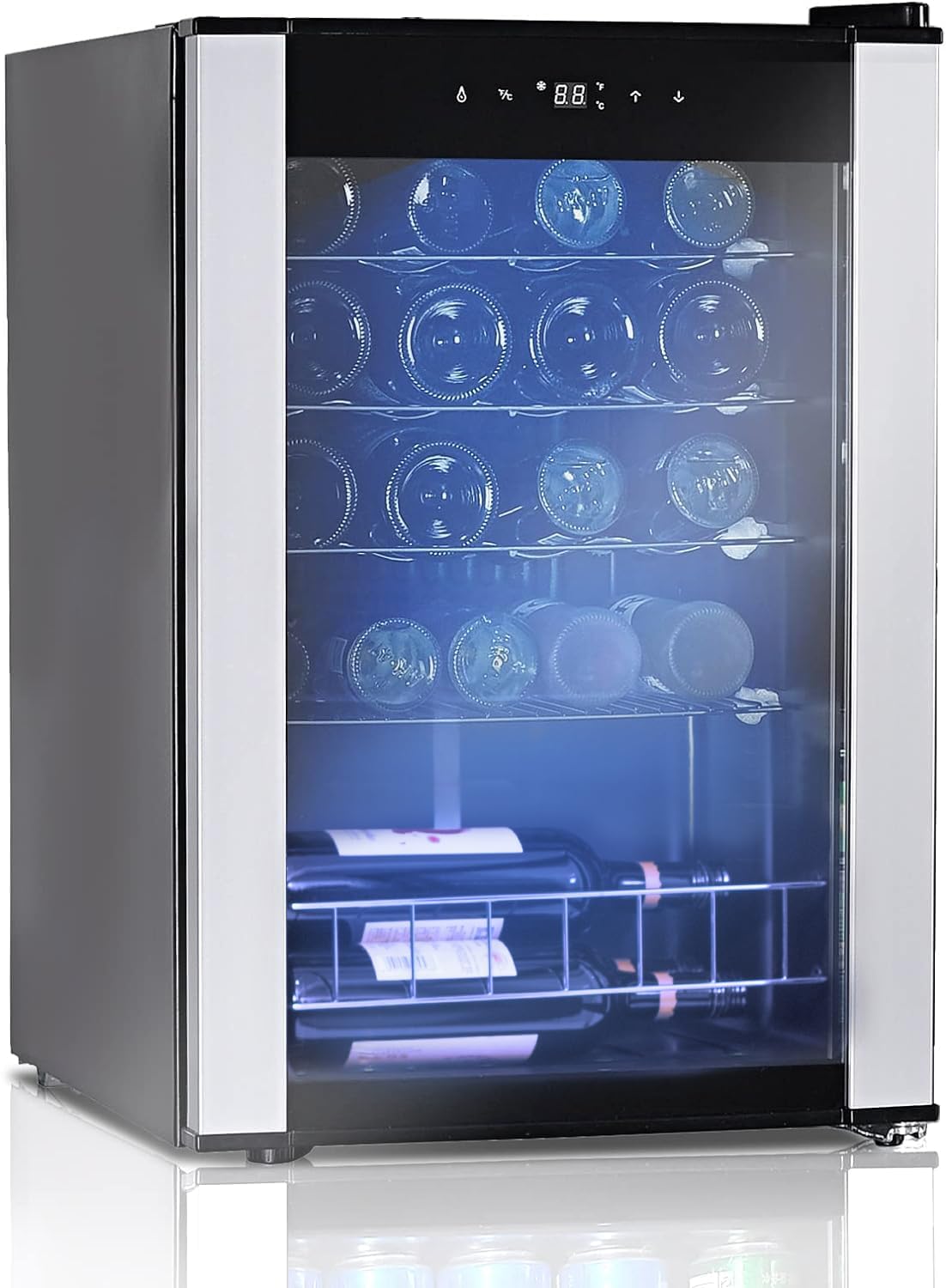 Amazon.com: Techomey Wine Cooler Refrigerator 19 Bottles,17 Inch Wine ...