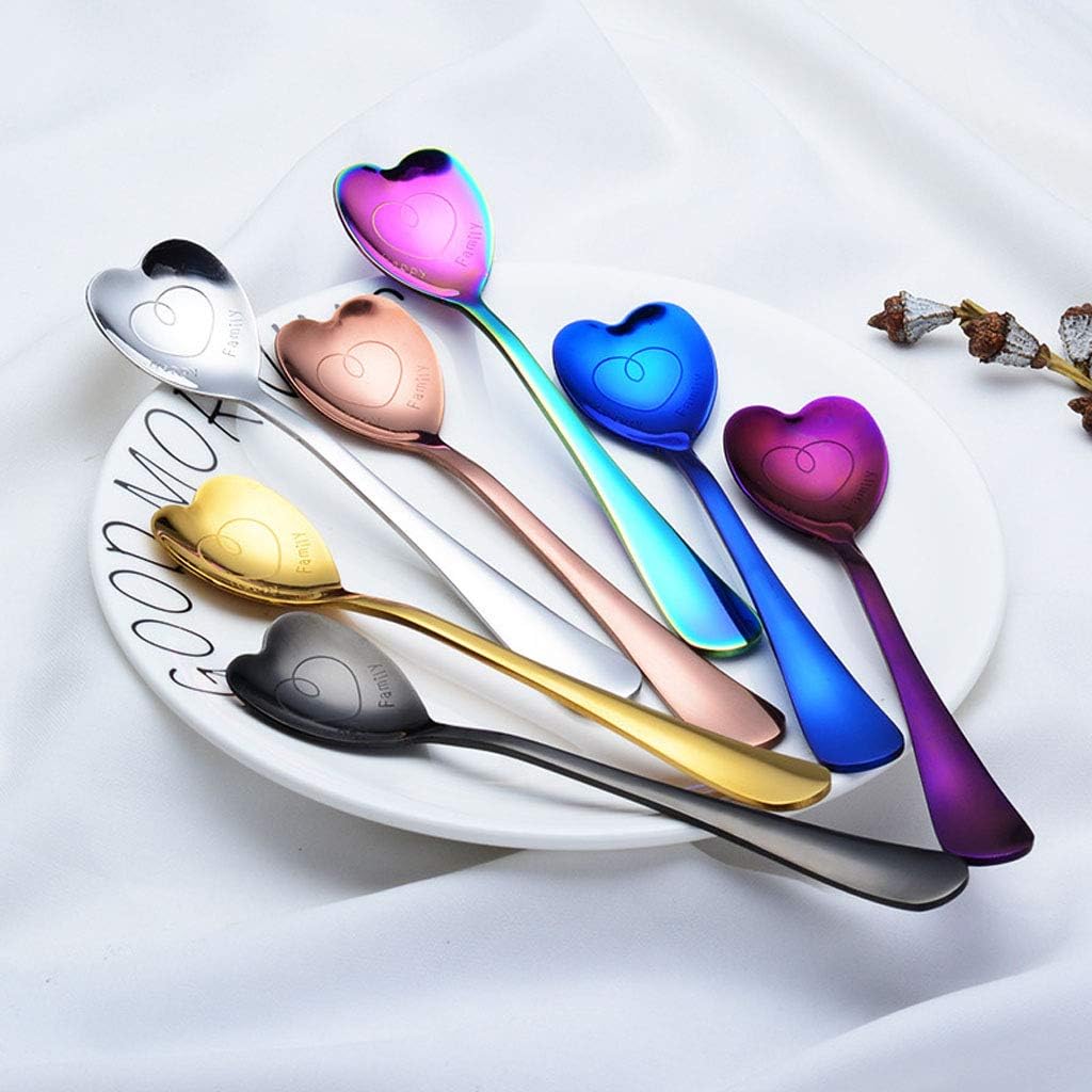 Amazon.com: AnSaw 8 Pcs Flower Spoon Set, Stainless Steel Reusable Tea ...